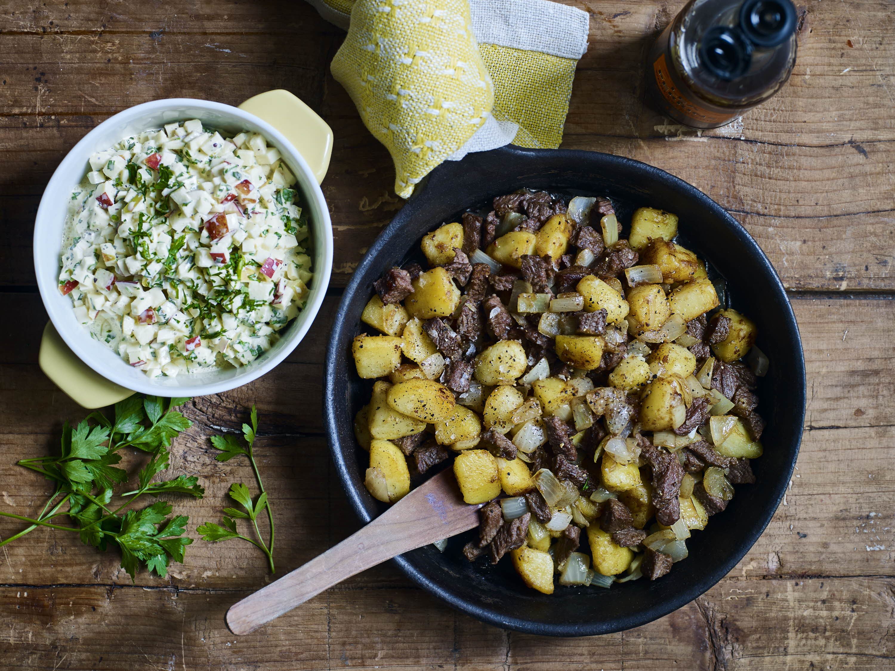 Biksemad - opskrift med kartofler og worcestershiresauce | Arla