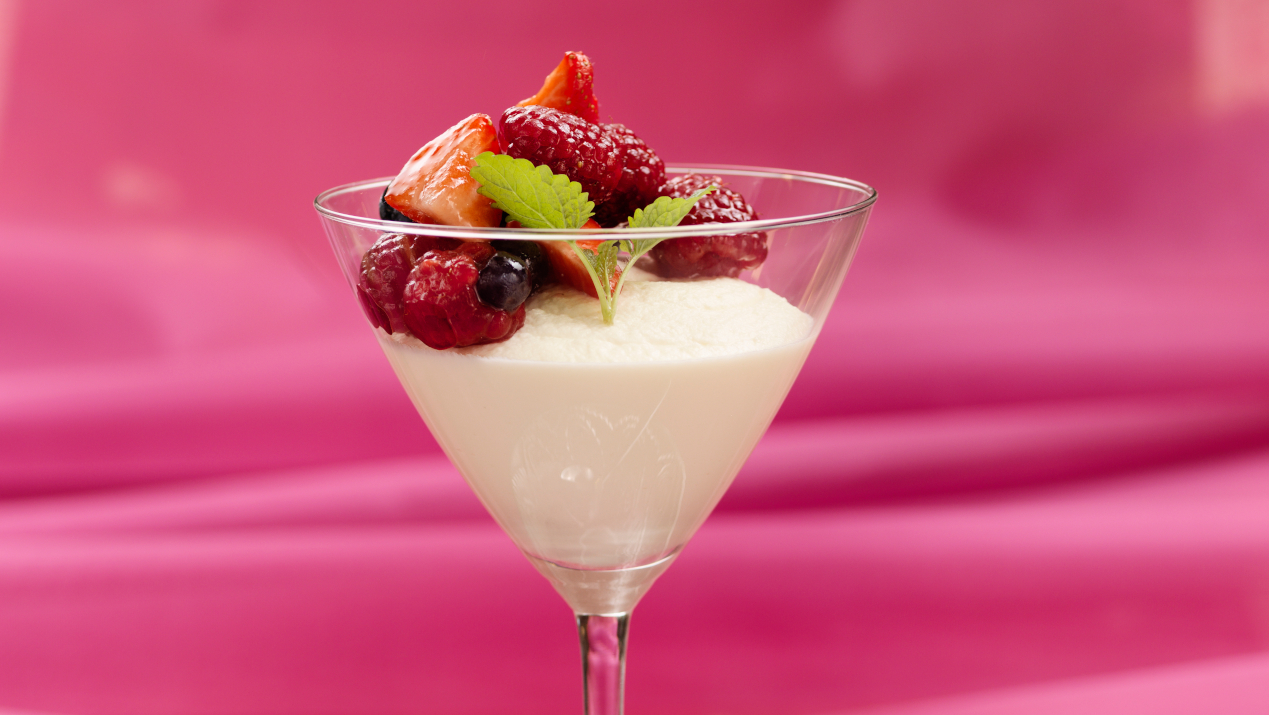 Valkosuklainen rahka-jälkiruoka - Reseptit - Arla