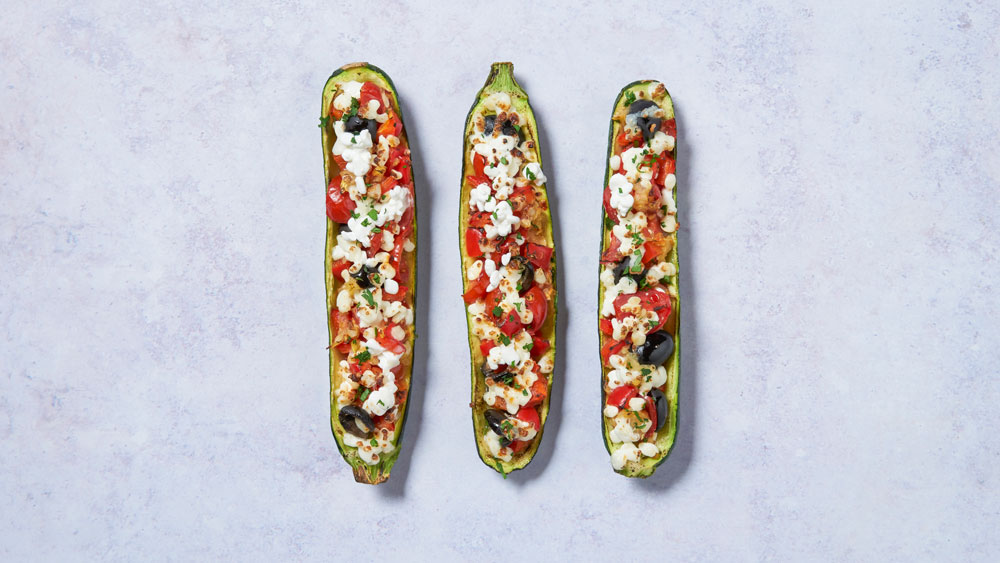 Cheesy Courgette Boats Recipe | Arla UK