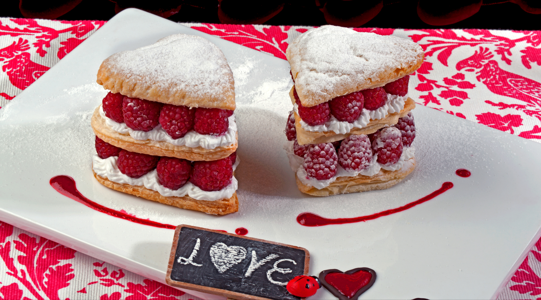 Puff Pastry Hearts With Raspberries Recipe | Arla UK
