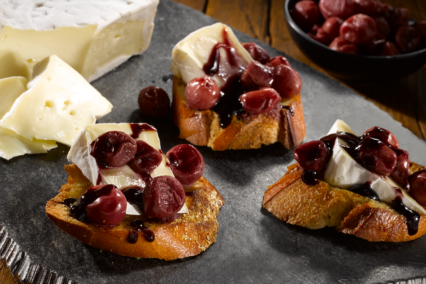 Double Cream Brie with poached grapes | Castello®️
