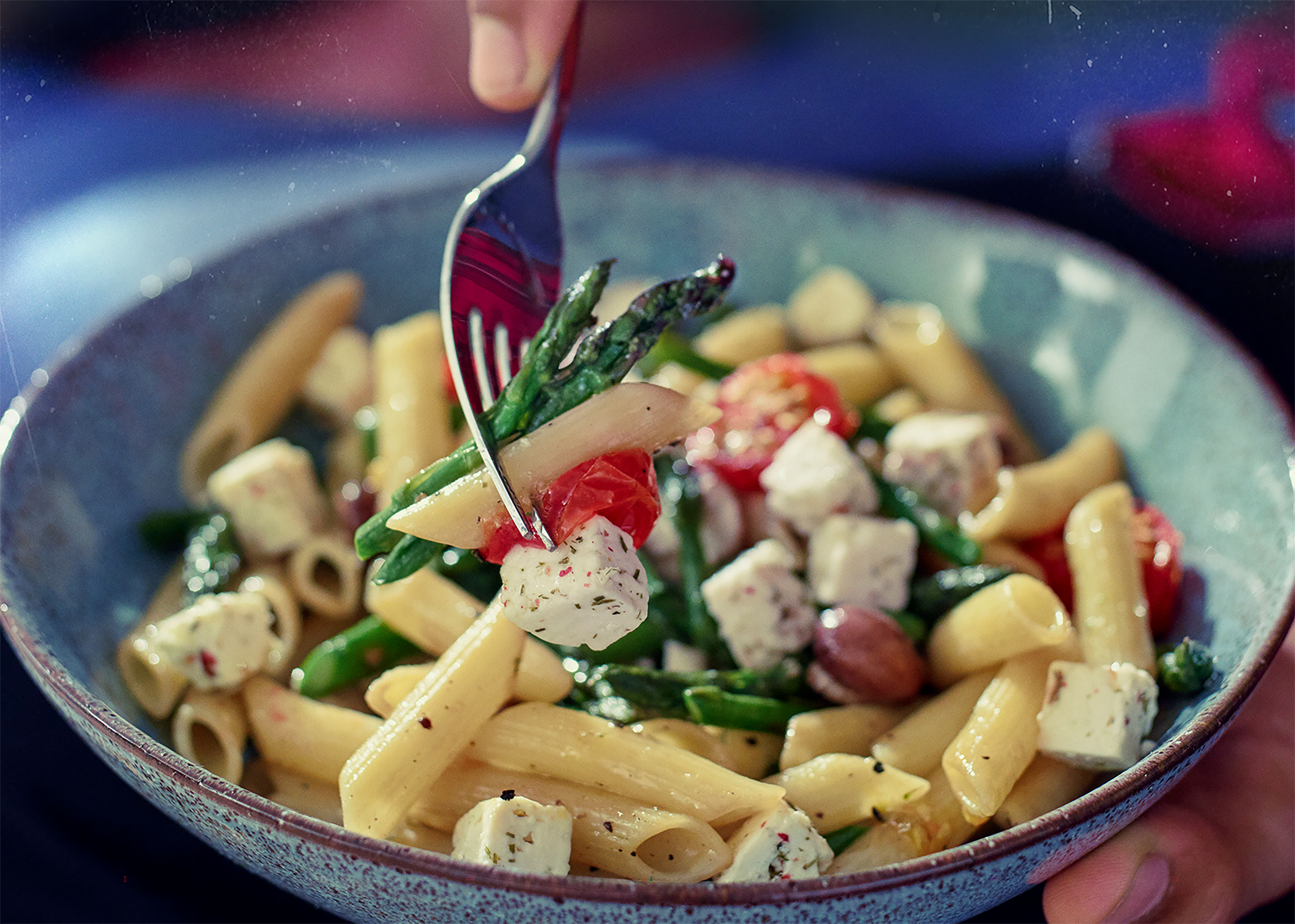 Pasta with Asparagus, Cherry Tomatoes and Castello® Greek Style Cheese ...