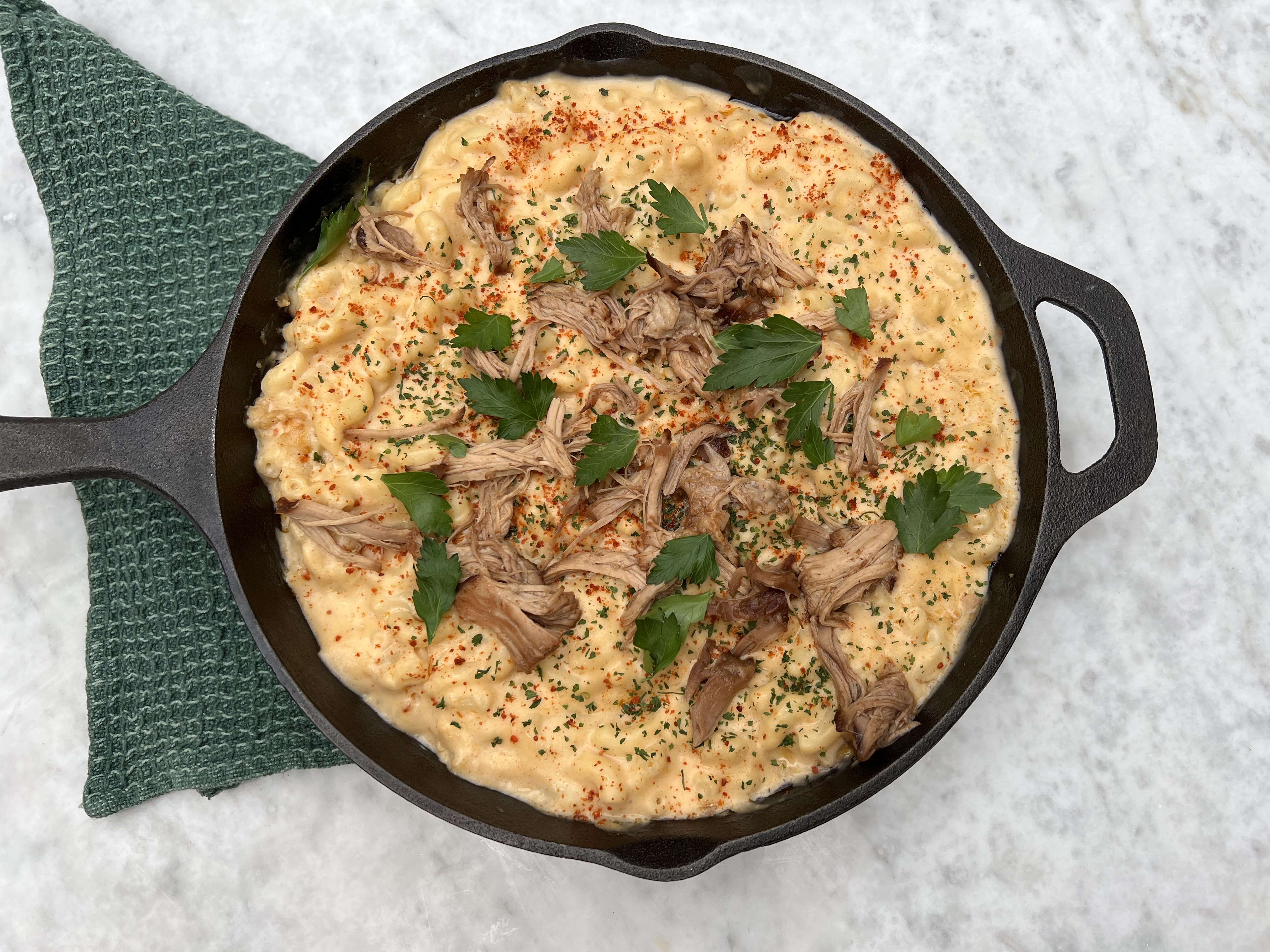 BBQ Pulled Pork Mac & Cheese with Castello® Creamy Havarti | Castello®️