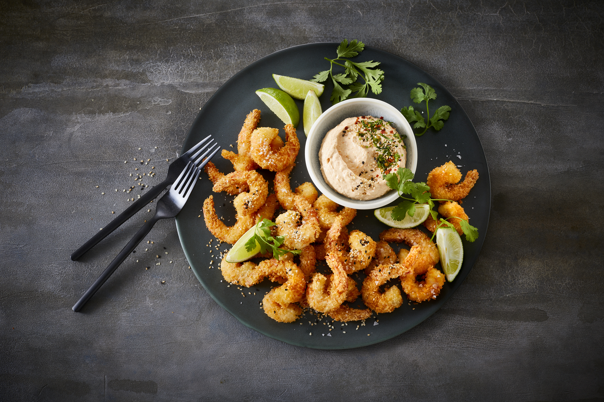 Coconut shrimp with Castello® Chili & Ginger Cream Cheese dip | Castello®️