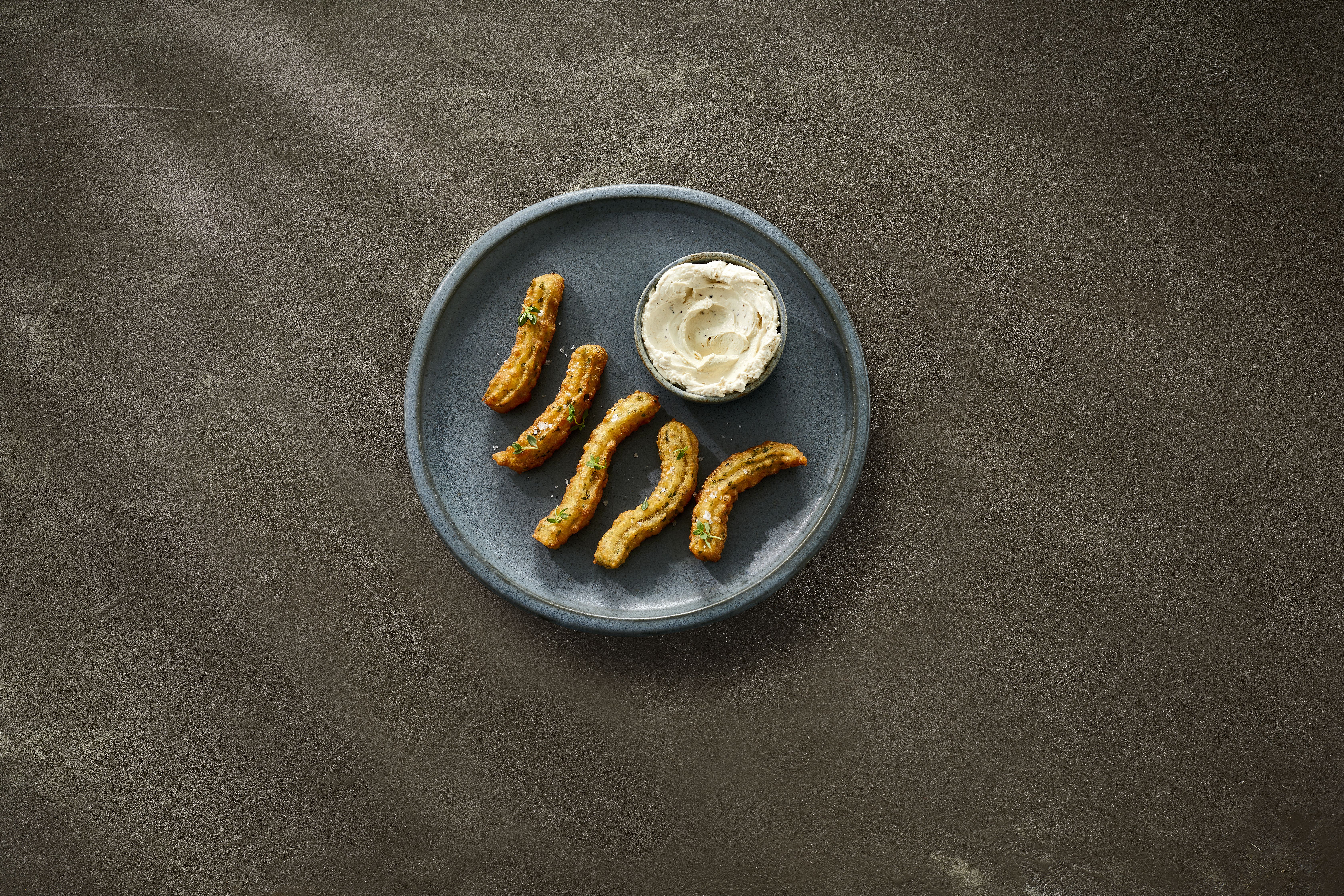 Savoury churros with Castello® pepper whipped cream cheese | Castello®️