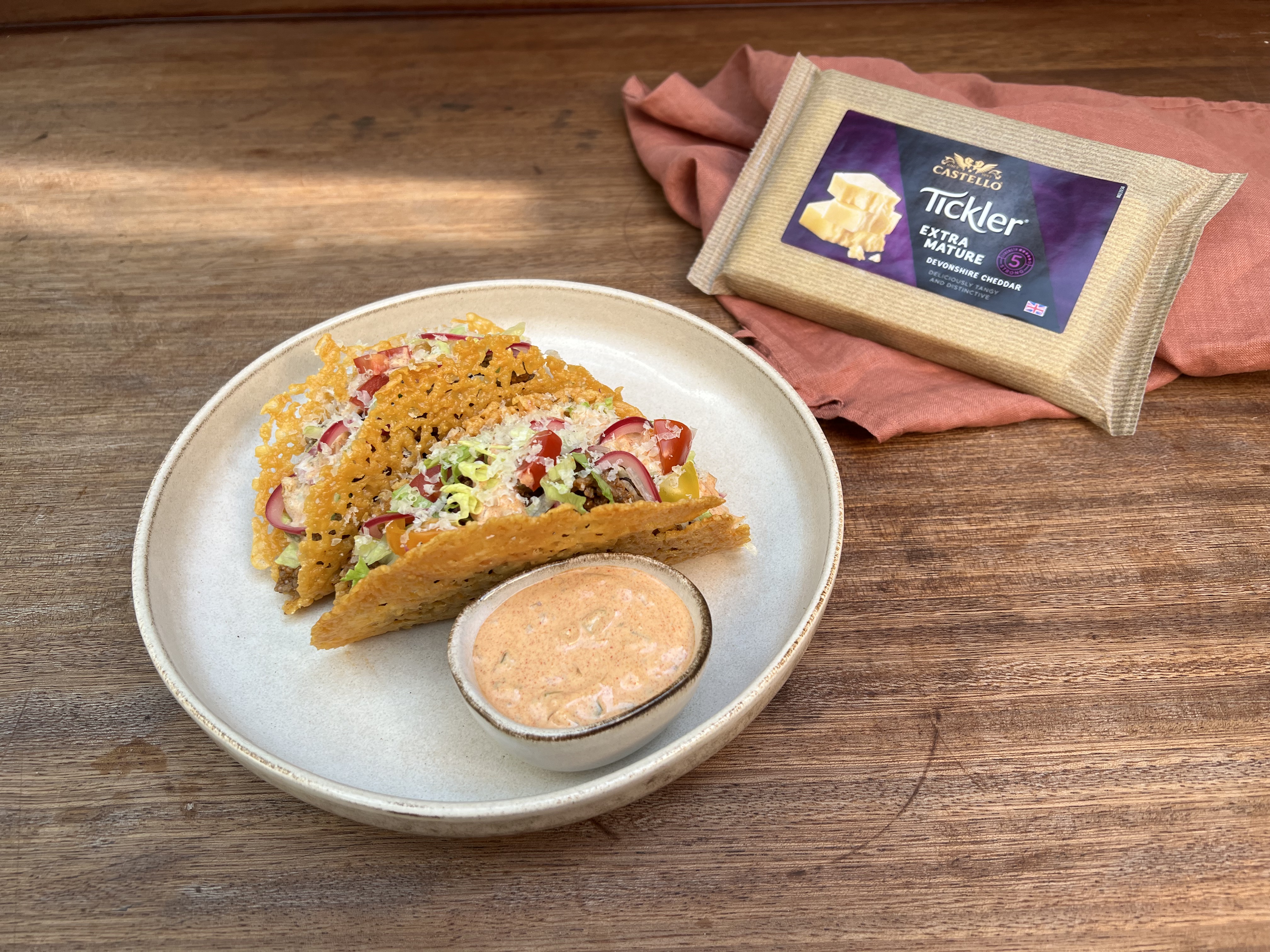 Cheeseburger Tacos with Pickled Onions and Castello® Tickler Extra ...