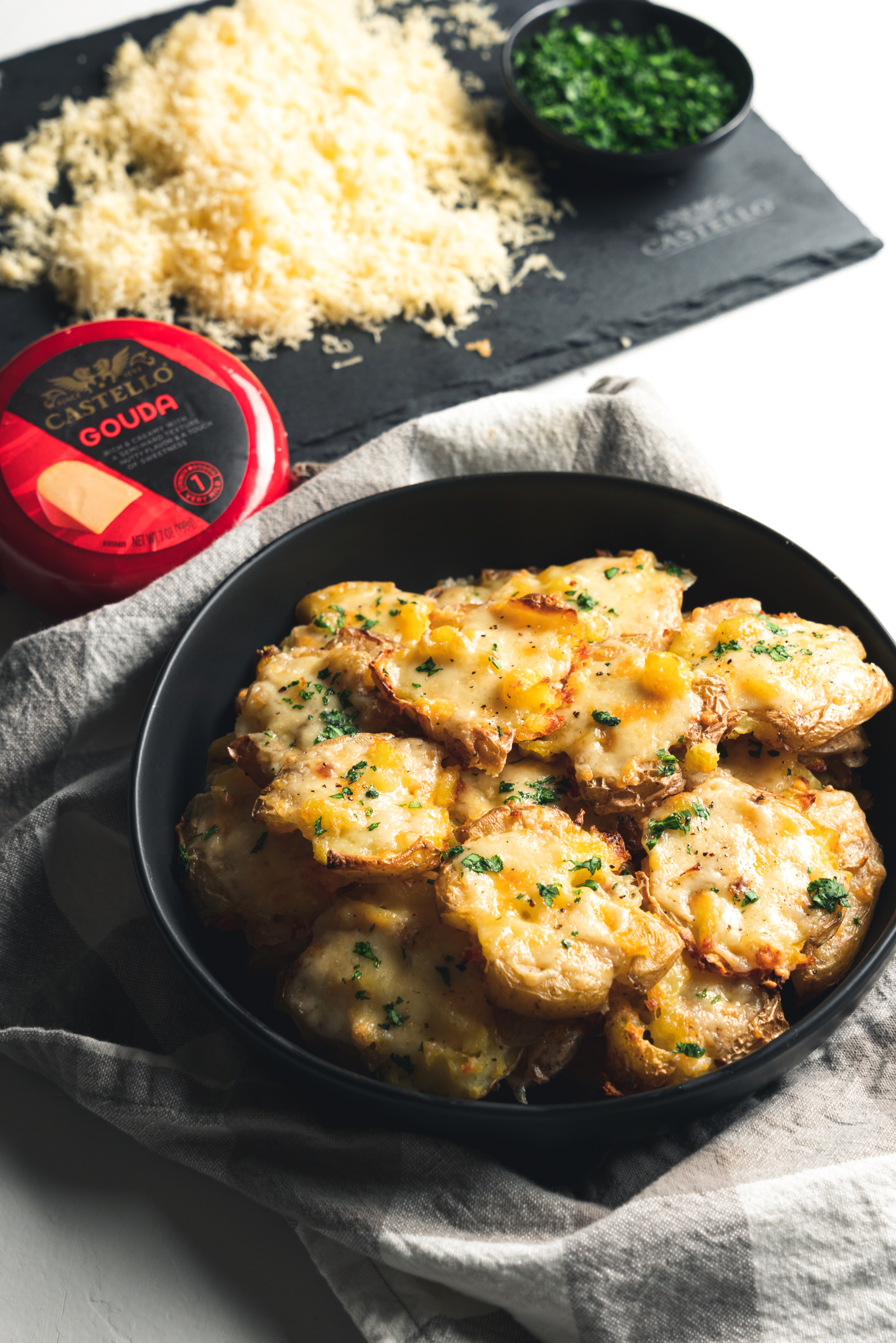 Gouda Smashed Potatoes | Castello®️