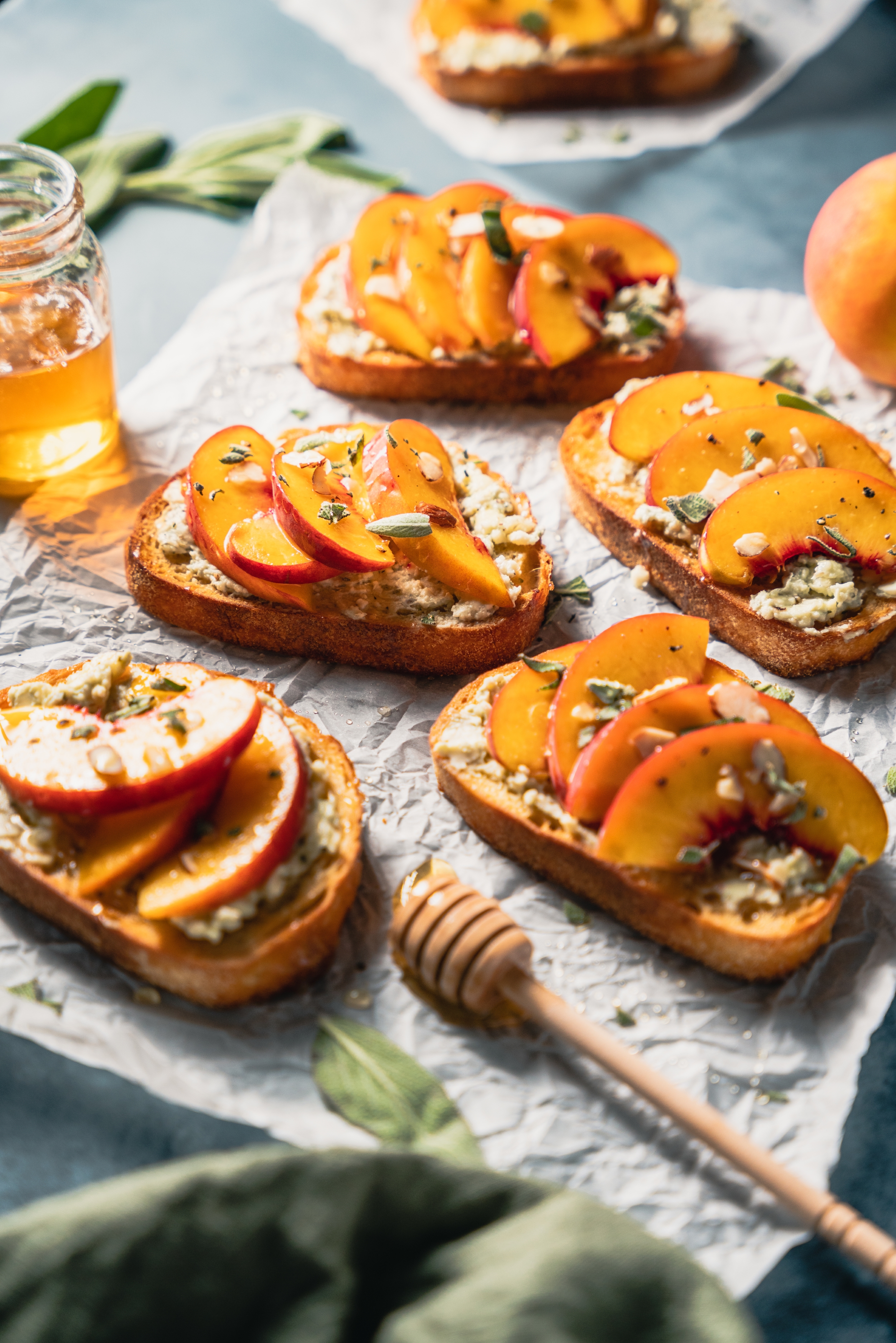 Peach and Blue Cheese Toast | Castello