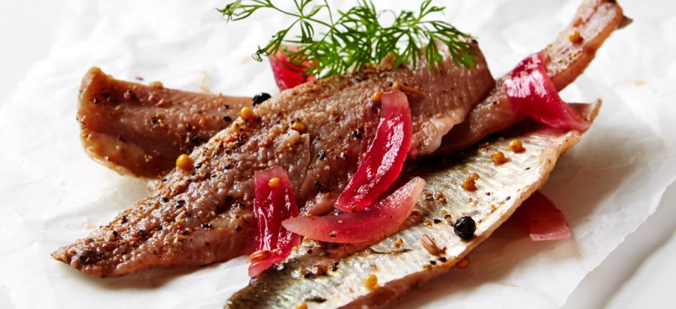 Hjemmelavede marinerede sild | meny