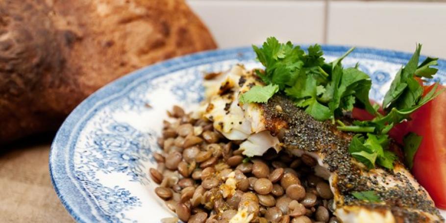 Stegt Victoria bars med krydrede linser | spar