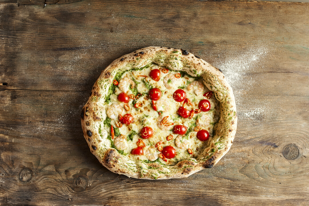 Courgette & Prawn Pizza | Chef's recipe | Arla® Pro