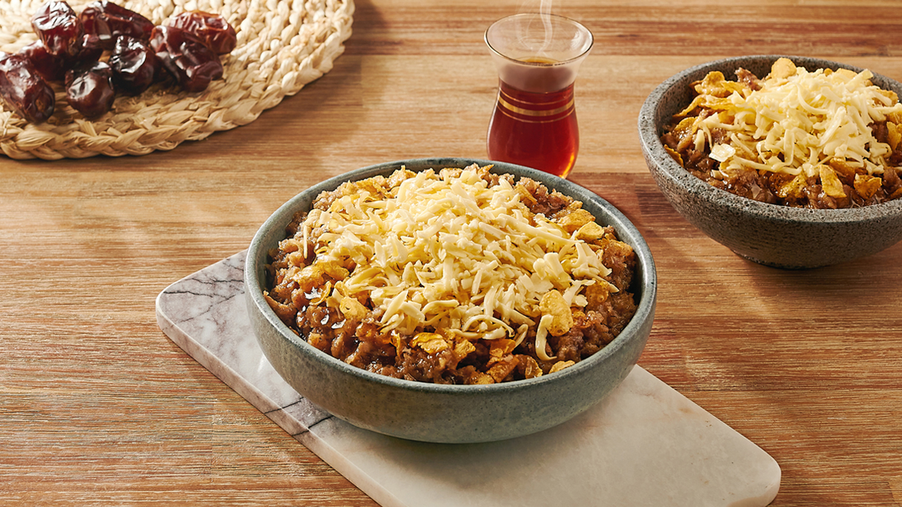 Royal Masoub (Saudi Banana Bread Pudding with Cheddar)